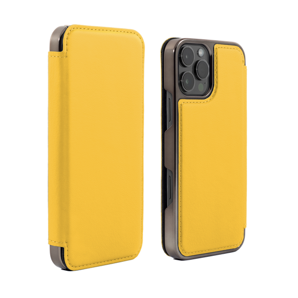 BLAKE Leather MagSafe Case for iPhone 16 Pro - Taurus (Yellow) / Gunme ...